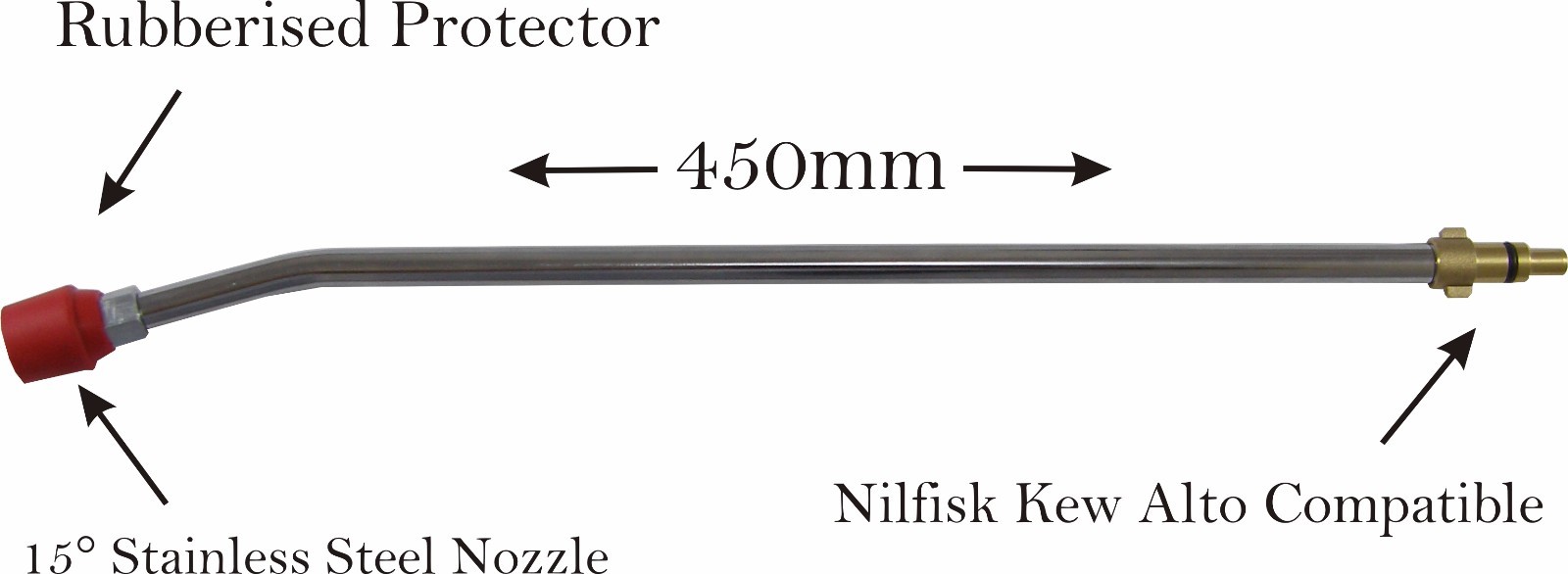 Pressure Washer Angled Extension Lance Nilfisk Karcher Bosch Lavor ...