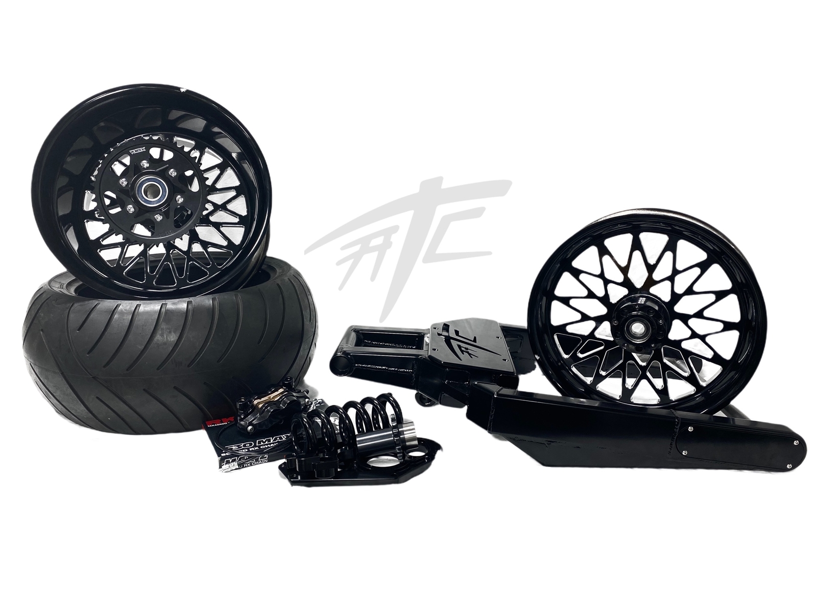 BUSA 360 OSD FAT TIRE KIT BLACK CONTRAST BANDIT WHEELS 08-12 SUZUKI ...