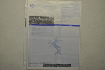 Colt Factory Original 2004 Colt SAA Order Form for 3 P1840Z Blue SAA's ...