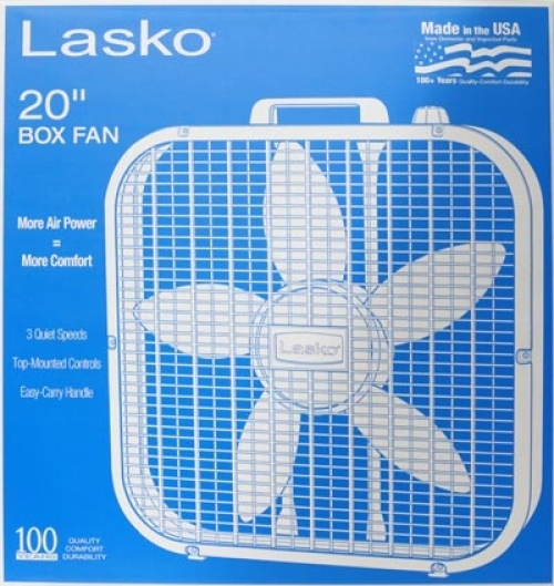 20" Box Indoor Cooling Fan Bedroom Floor Window Air Circulator Flow Fan ...