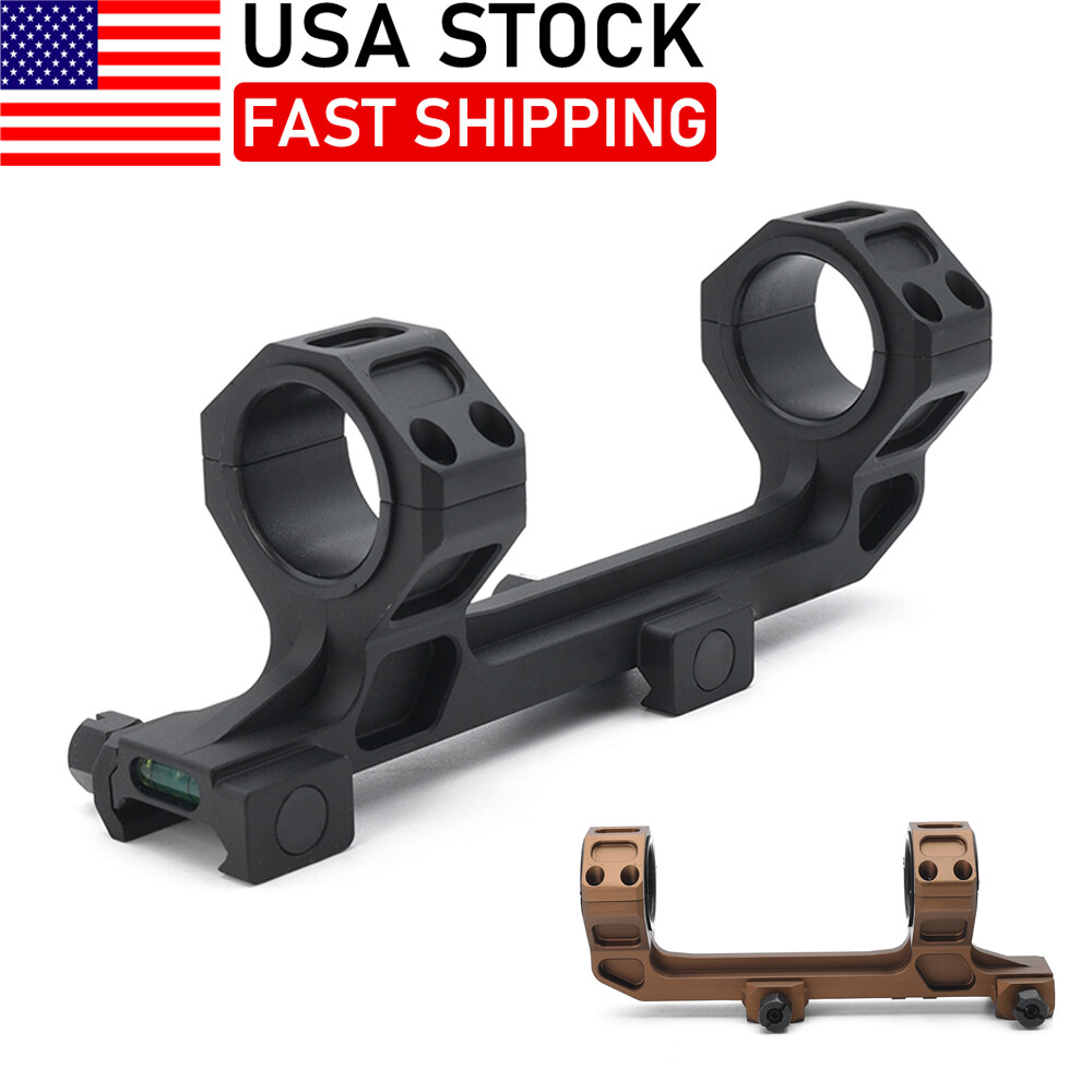30MM Tube Rifle Scope Mount 1.54 inch Height Aluminum w/ Built-in level ...
