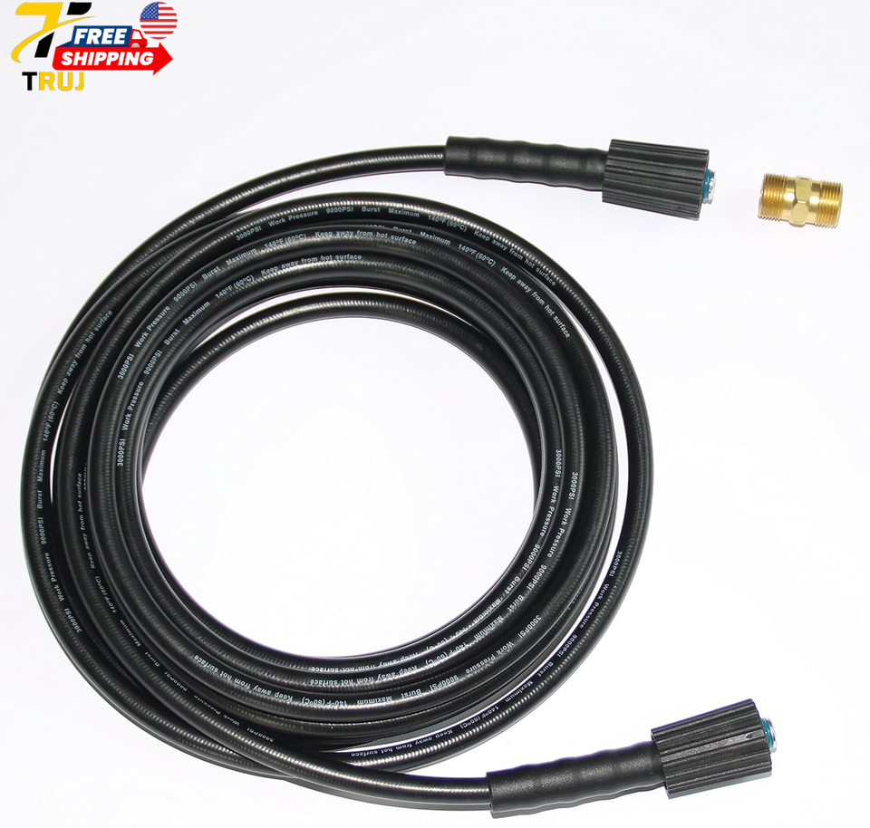 25 Foot Pressure Washer Hose for 3000Psi Craftsman Generac Greenworks ...