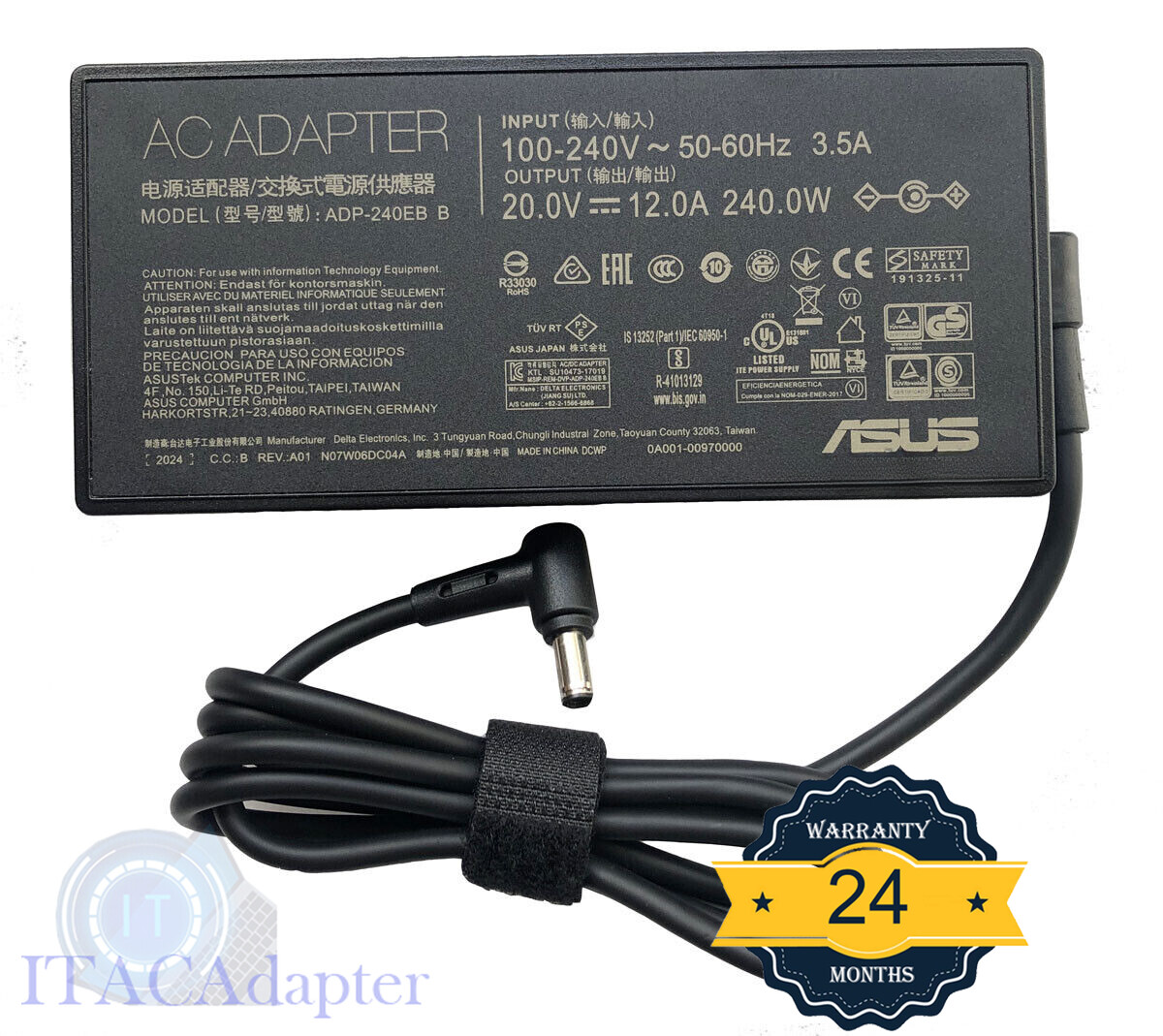 20V 12A 240W AC adapter for ASUS ROG Strix G15 G513QC-BB74 gaming power ...