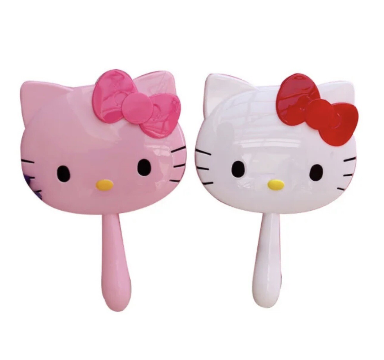 Hello kitty hand held girls mirrow white and pink colors | eBay