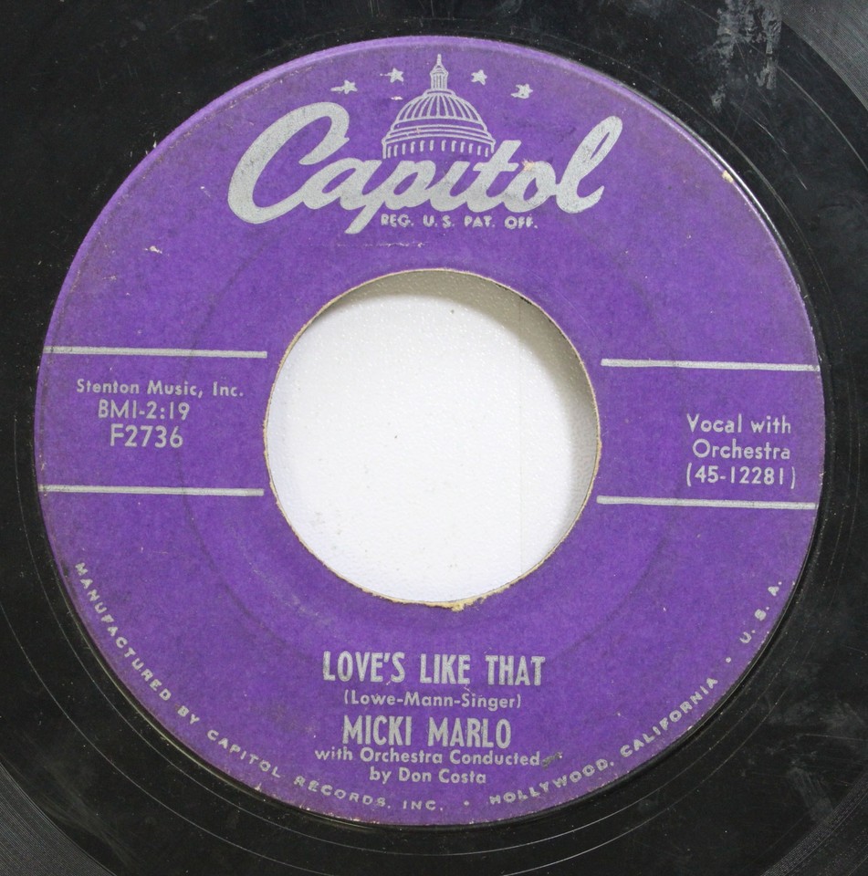 Hear! Rock & Roll 45 Micki Marlo - Im Gonna Rock Rock Rock / Loves Like ...