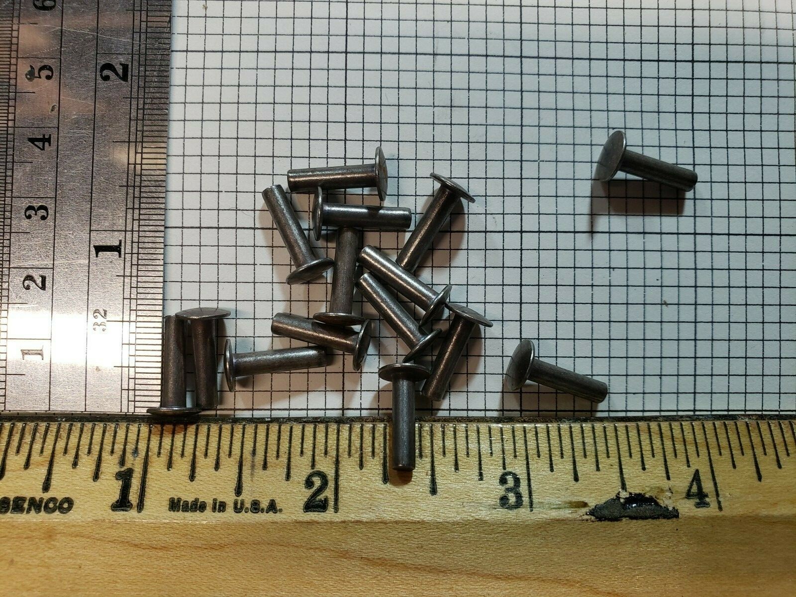 50 Solid steel 1/8 X 1/2 SCA armor rivets LARP TRUSS head mild sca | eBay