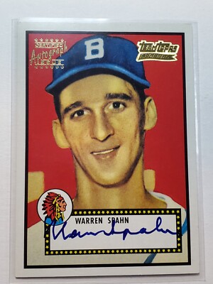 Warren Spahn 2001 Topps Team Topps Legends Autograph Auto #33 Braves ...
