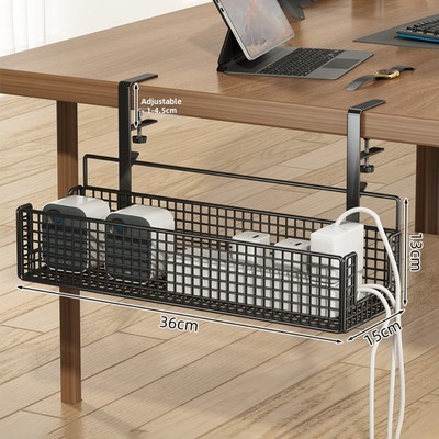 Metal Cable Management Desk Clamp Organizer for Power Strips and ...