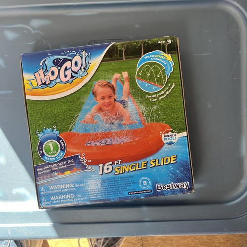 Bestway H2Ogo H20 GO Slip One Single Water Slide for Kids 16 Feet w ...