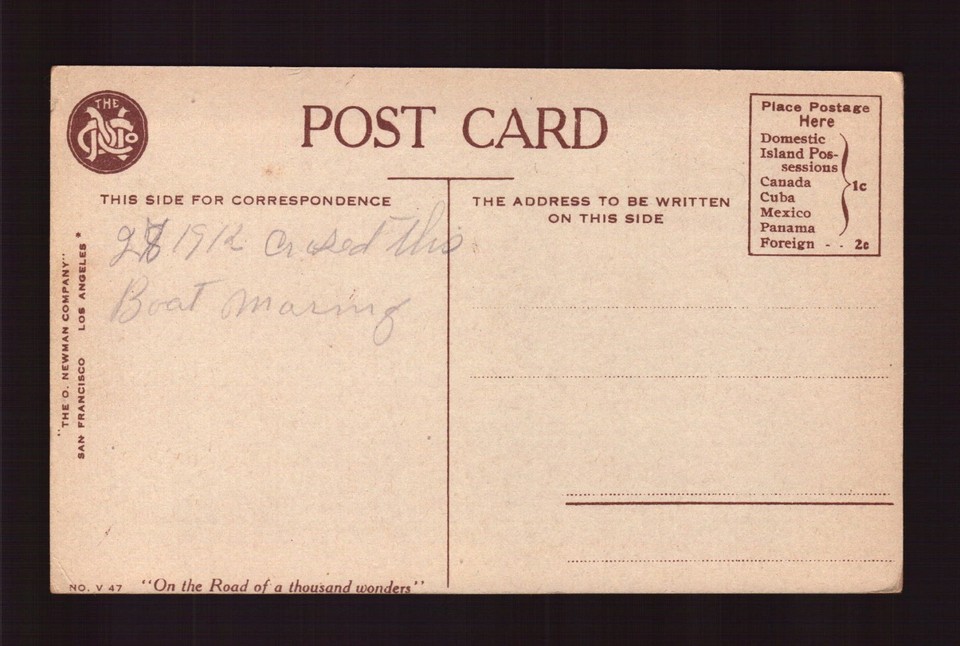 POSTCARD : CALIFORNIA - PORT COSTA TO BENECIO CA - TRAIN FERRY BOAT ...