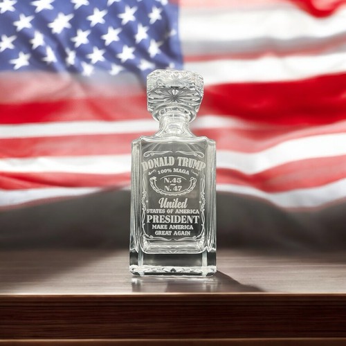 Donald Trump Whiskey Label Decanter. Glass Trump Old 47 Decanter | eBay