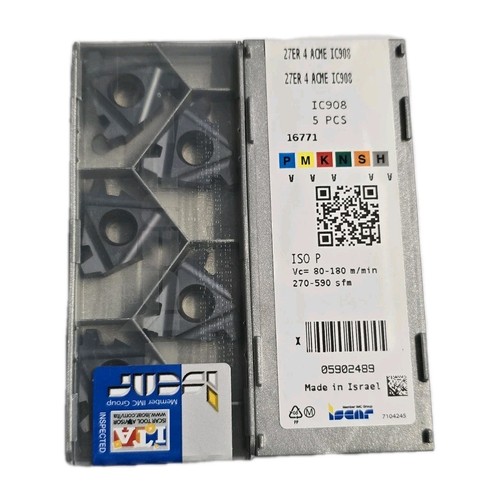 Insert De Filetage En Carbure ISCAR 4 TPI Filetage 27ER 4 ACME X5 CL1 ...