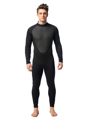 New Myledi Mens Full Surfing Wetsuit 3mm Black Sizes: 3XL, 4XL, 5XL | eBay