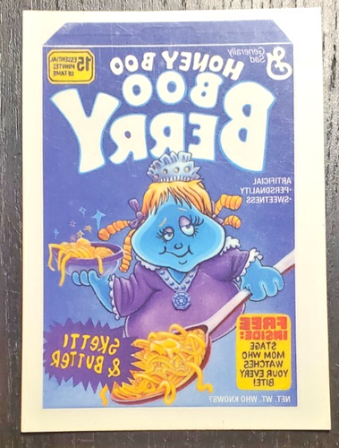 2015 Topps Wacky Packages "HONEY BOO BOO BERRY" #1 Tattoo Card, Reality ...
