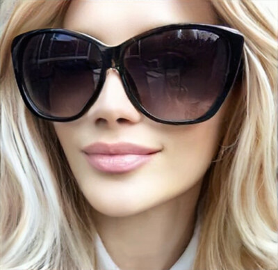 Large VICTORIA Cat Eye Linda Yellow Gold Metal Rim XXL Oversized Luxe ...