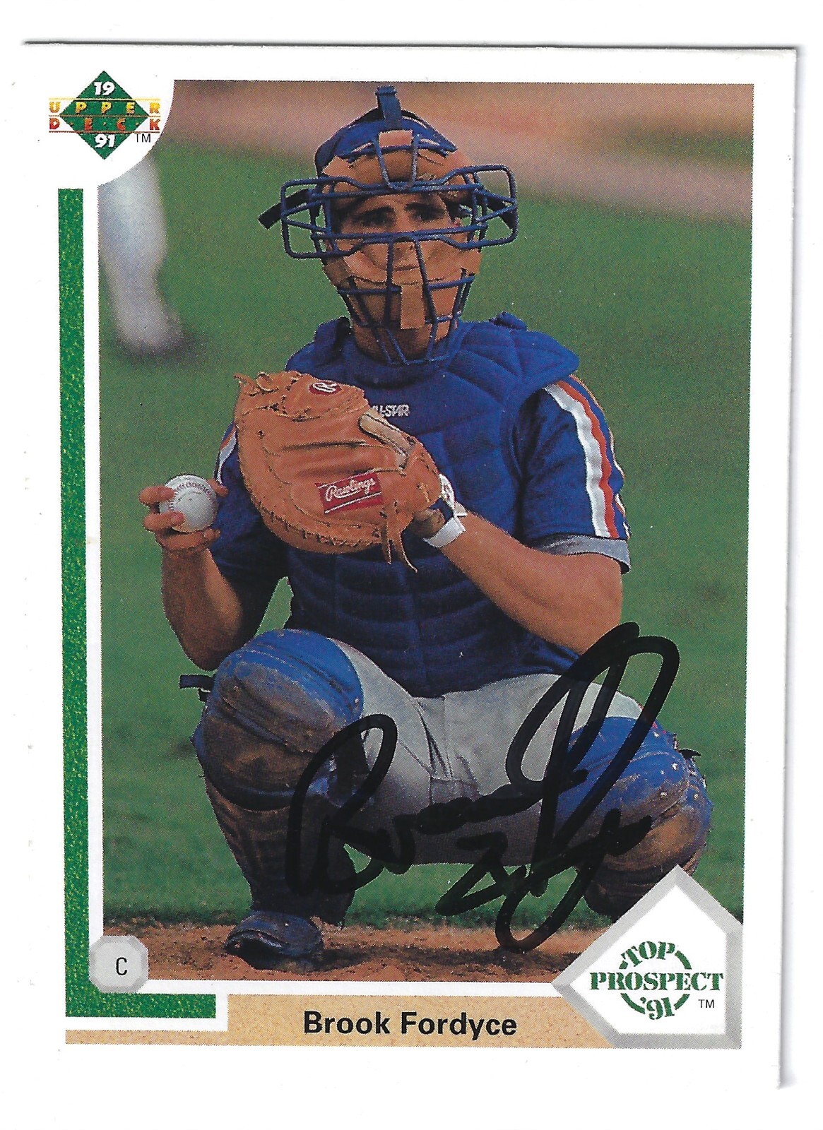 BROOK FORDYCE COLUMBIA METS NEW YORK SIGNED CARD ORIOLES REDS WHITE SOX ...