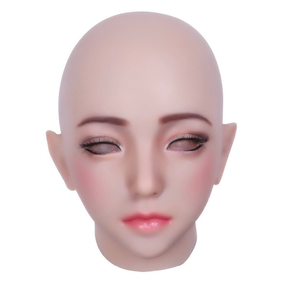 Crossdresser Realistic Silicone Female Mask Head Mask Cosplay For Drag ...