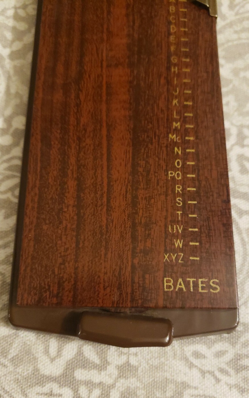 Vtg Bates LIST FINDER Model “A” Flip-Up Address “Book” Desktop Wood ...