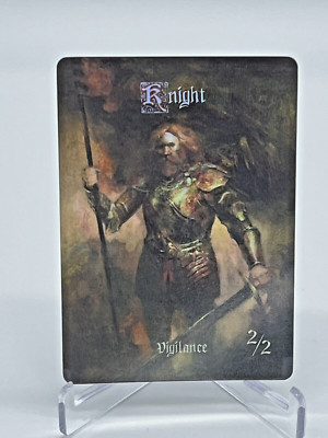 Nils Hamm MTG Full Art Foil Knight Vigilance 2/2 Token 2023 Kickstarter ...