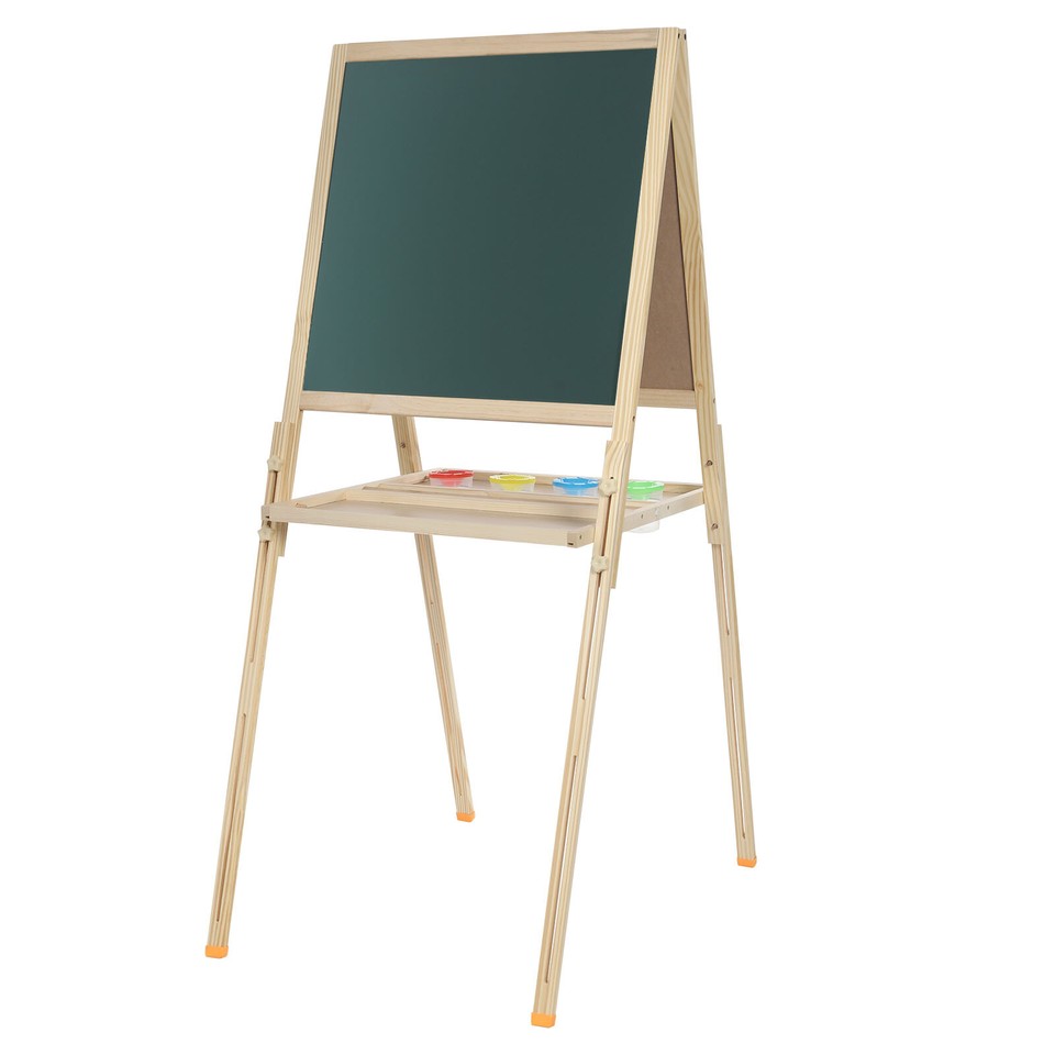 Wood Color Floor Standing Art Easel Easel for Kids Adjustable Standing ...