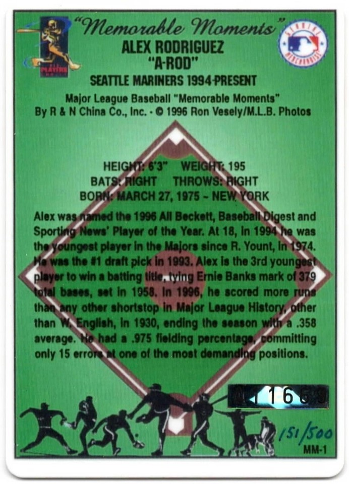 Derek Jeter Alex Rodriguez Chipper Jones - TOPPS Rising Stars Auto ...