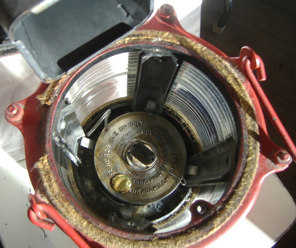 Red Adlake Non Sweating Nautical Lantern Lamp Very Heavy | eBay