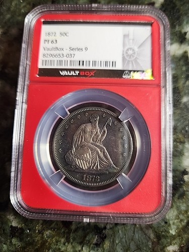 1872 Seated Liberty Half Dollar 50C Coin - Certified NGC PF63 Vault Box ...