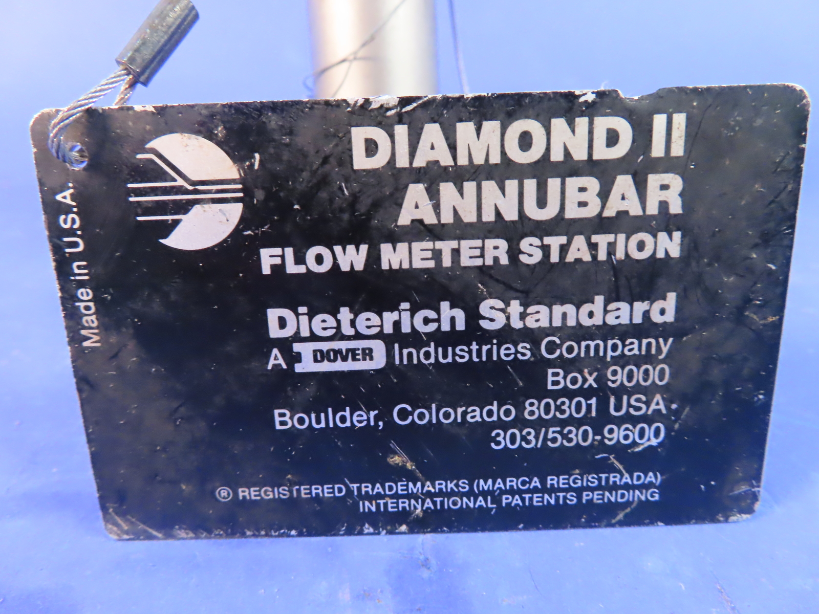 DIETERICH FLOW METER DCR-26 DIAMOND II ANNUBAR PIPE 35.718 IN 905PSIG ...