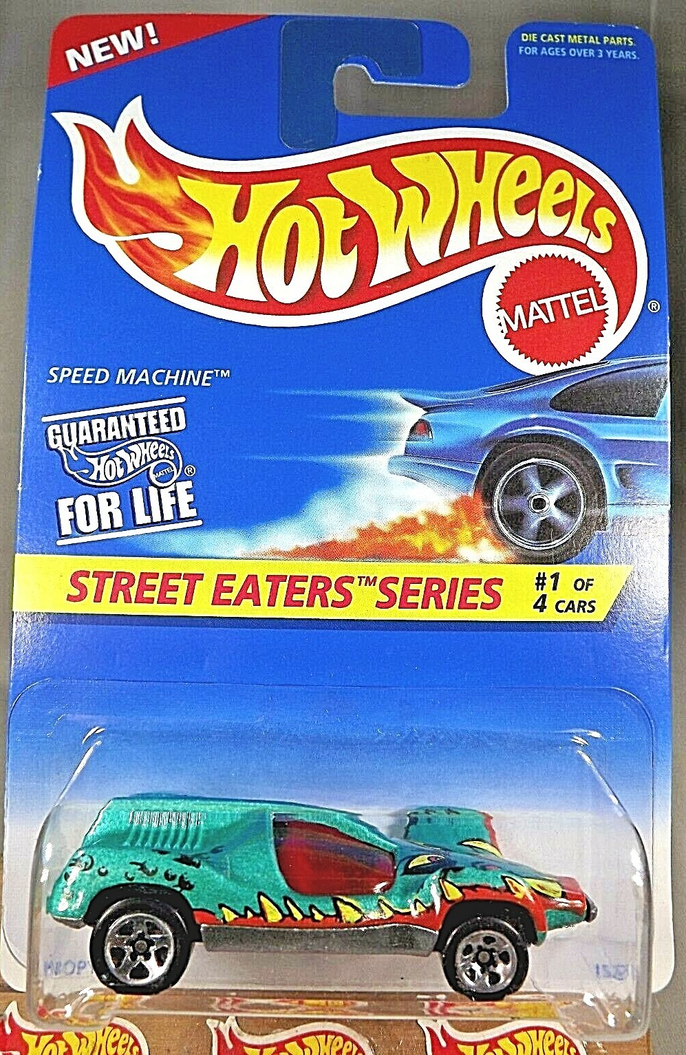 1996 Hot Wheels #412 Street Eaters Series 1/4 SPEED MACHINE Green w ...