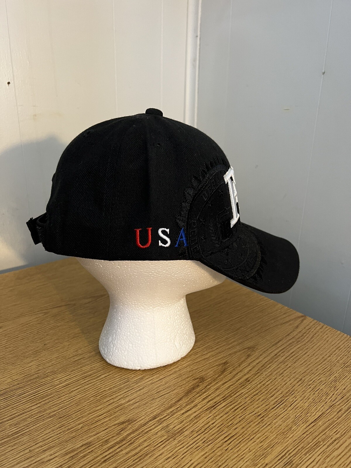 RARE-FBI Embroidered Black Hat Cap-USA-Strap back- Department Seal ...