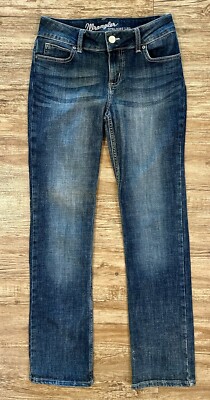 Wrangler Stretch Blue jeans Ladies 30/32 CA55394 Straight Leg Fading ...