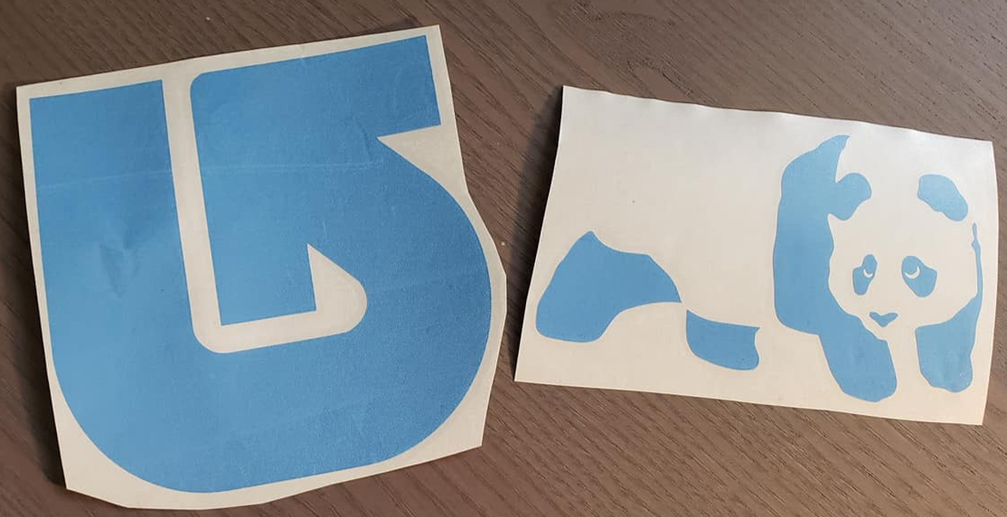 Burton Snowboard lot x 2 panda die cut vinyl decal sticker car window ...