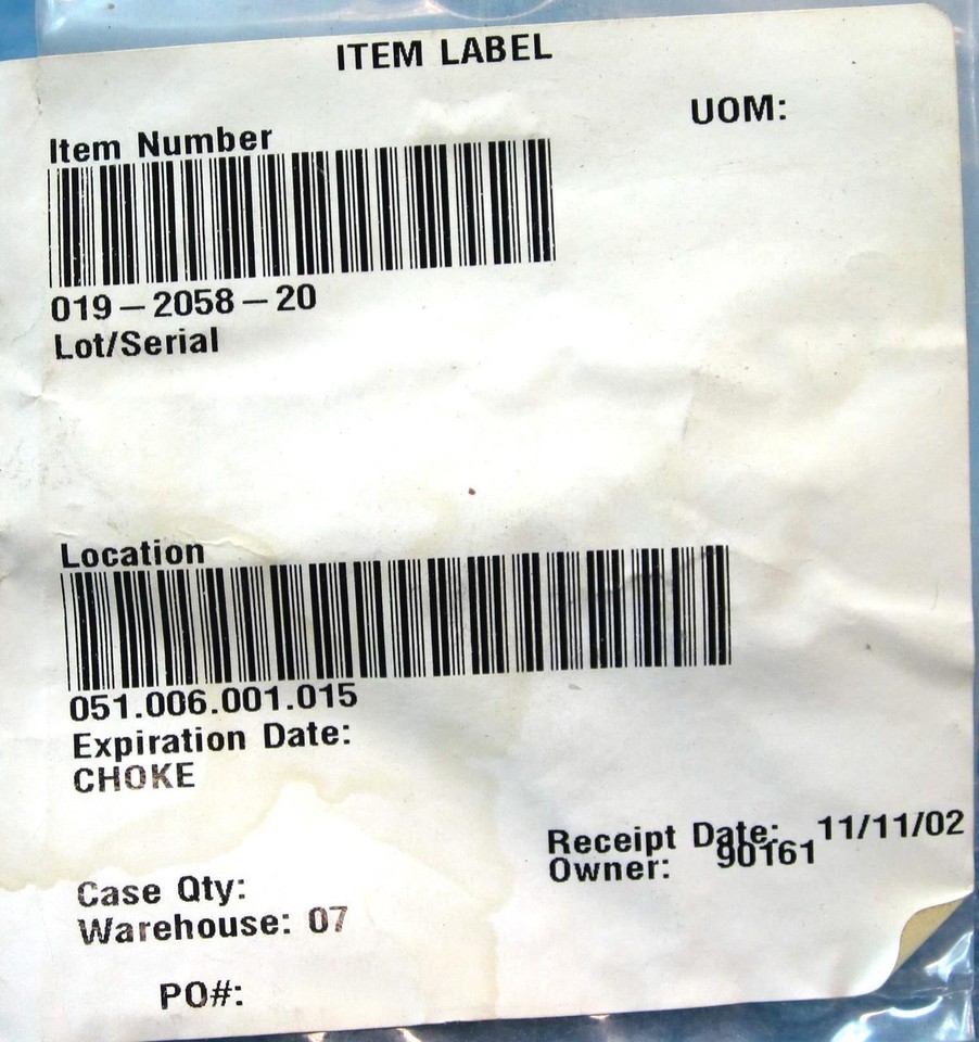 019-2058-20 CHOKE, AVIATION AIRCRAFT AIRPLANE REPLACEMENT PART | eBay