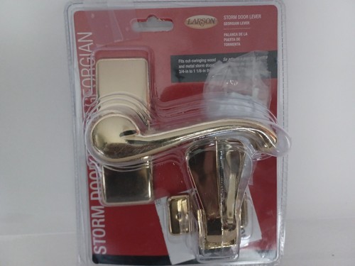 Larson Georgian Brass Lever Storm Door Latch CH3010701 Larson CH3010701 ...