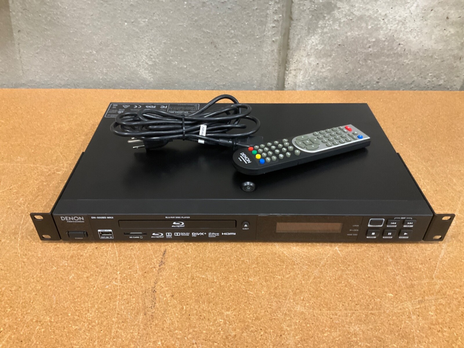 Denon DN-500BD MKII Professional Blu-Ray Player w Remote Control ...