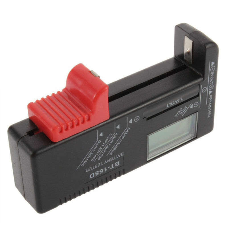 Digital Battery Tester Checker for AA AAA C D 9V 1.5V Button Cell ...
