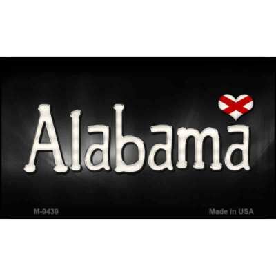Alabama Flag Script Novelty Metal Magnet M-9439 | eBay