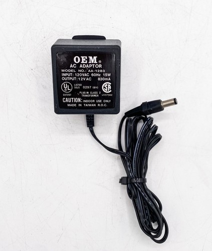 OEM AC Power Supply Adaptor Model # AA-1283 Output: 12VAC 830mA | eBay