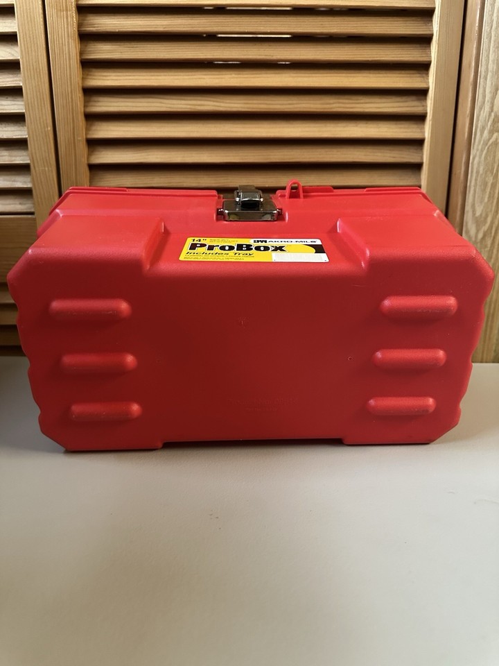 Akro-Mils 09514 ProBox Plastic Toolbox with Removable Tray for Tools ...