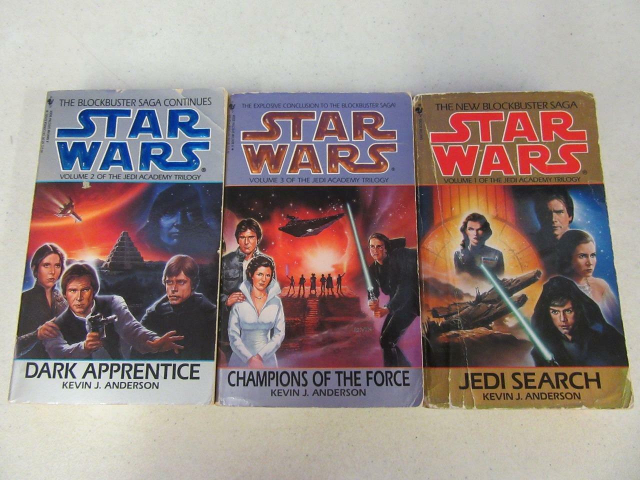COMPLETE SET of (3) STAR WARS JEDI ACADEMY SERIES Sci Fi Books KEVIN J ...