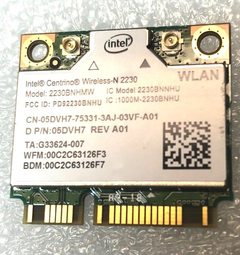 Intel Centrino Wireless-N 2230 2230BNHMW WIFI Bluetooth Mini PCI-E DELL ...