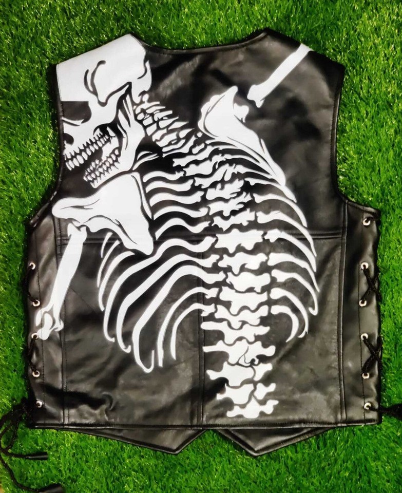 ROD GODSPEED BIKER BLACK LEATHER VEST | eBay