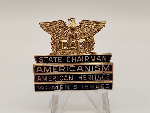 DAR DAUGHTERS OF THE AMERICAN REVOLUTION Gold Filled State Chairman ...