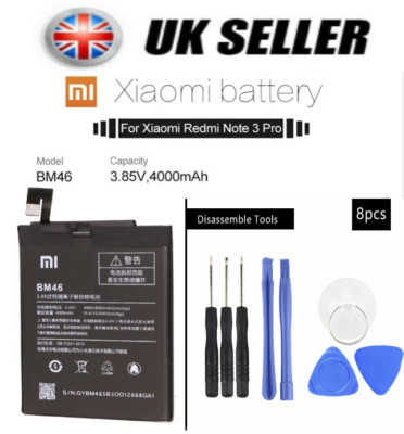 Xiaomi Redmi Note 3 3 PRO Battery BM46 4050mAh TOOLS 4 FREE UK STOCK | eBay