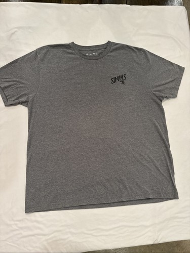 SIMMS Fishing Products T-Shirt, Men’s, XL, Light Gray Bozeman MT. (33 ...