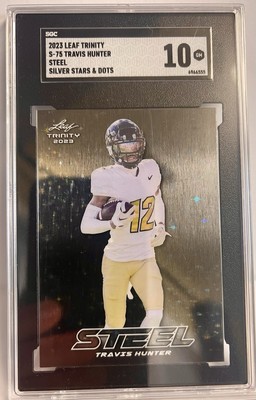 2023 Leaf Trinity - Trinity Steel Travis Hunter #S-75 Silver Stars and ...