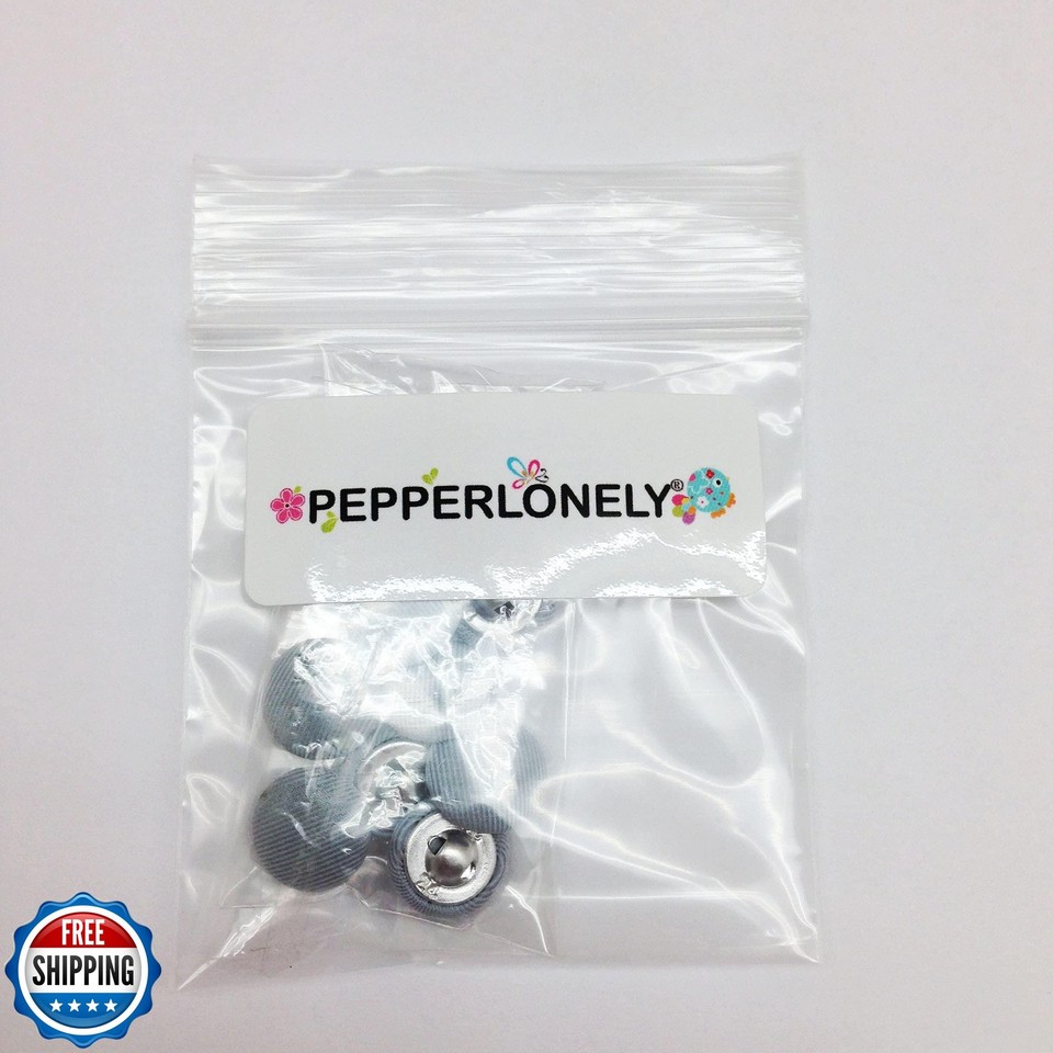 PEPPERLONELY 10PC 15mm Fabric Cloth Covered with Metal Shank Roun | eBay