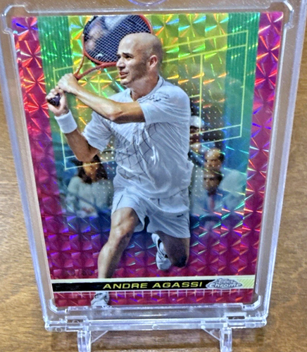 2024 Topps Chrome Tennis Pink Geometric #168 Andre Agassi 49/65 | eBay