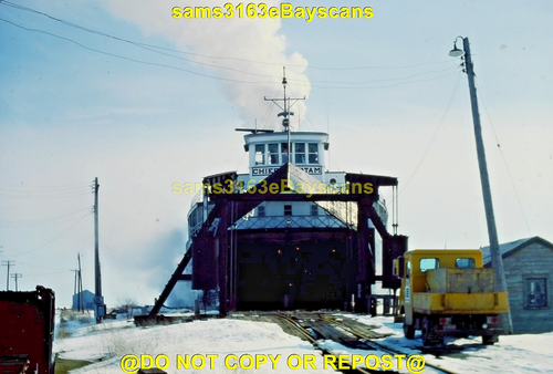 OS CHIEF WAWATAM CAR FERRY AT ST. IGNACE MICHIGAN 1970-76-78 FIVE ...