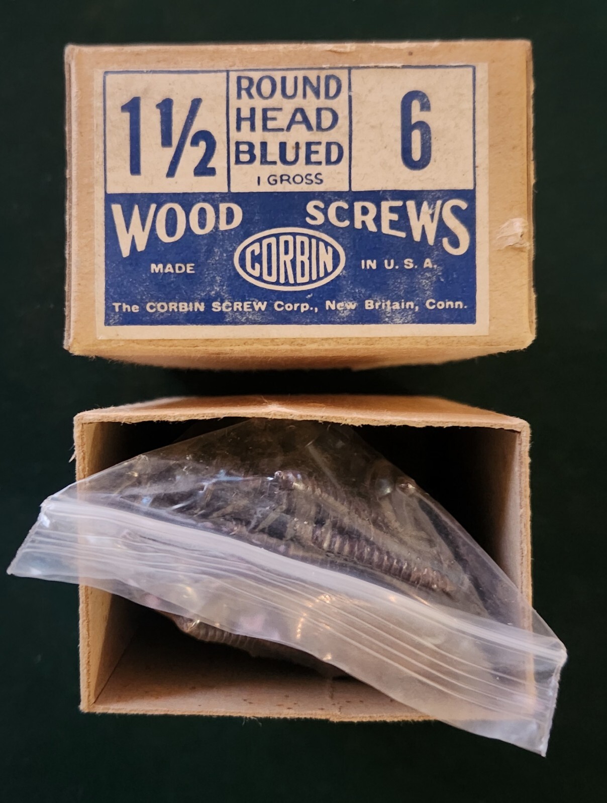 Antique/Vintage (131) Round Head Blued Wood Screws 1 1/2" #6 New Old ...